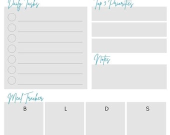 Digital and Printable Daily Planner - Etsy