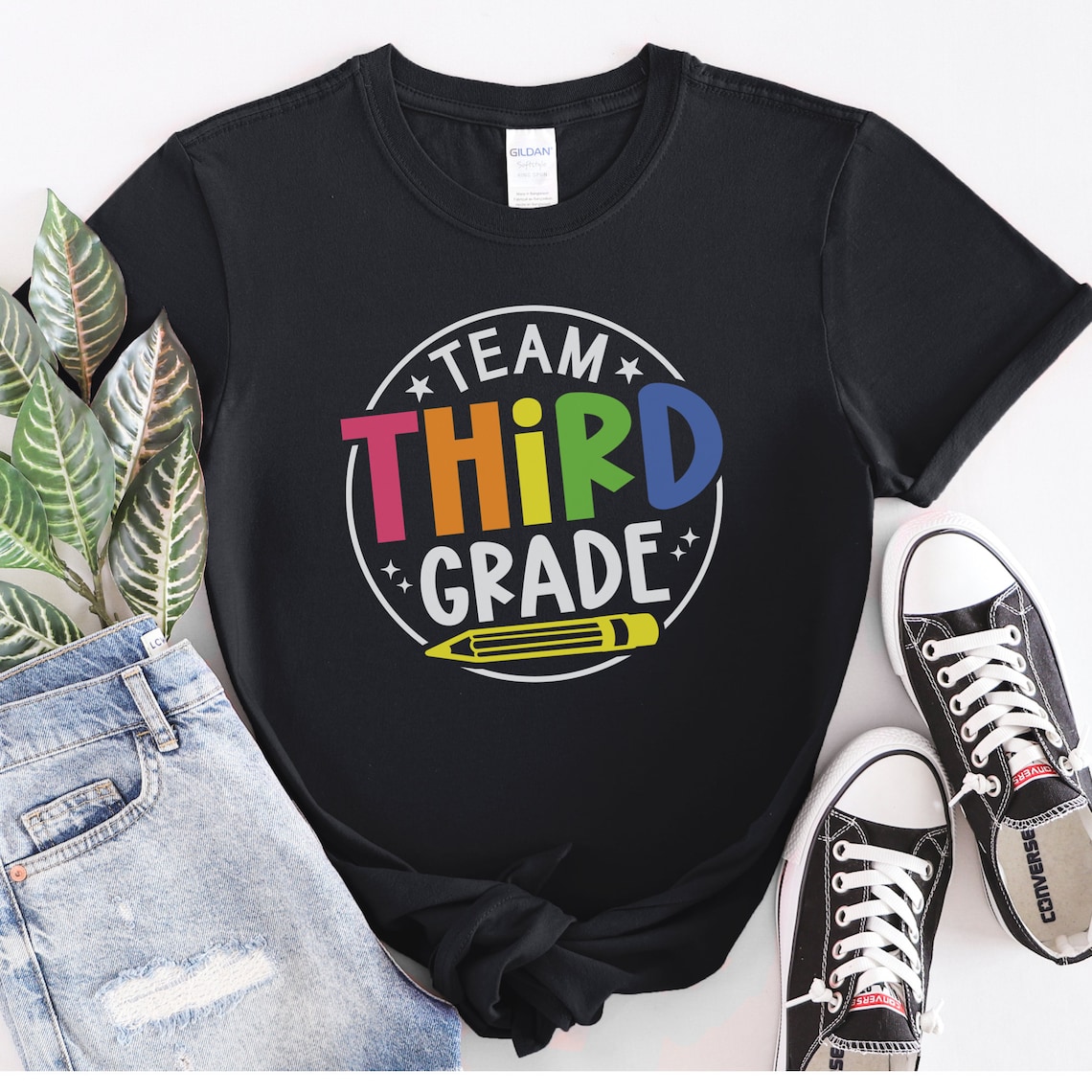 Teacher Grade Level Shirts, Back to School Tees, Colorful Teacher Team ...