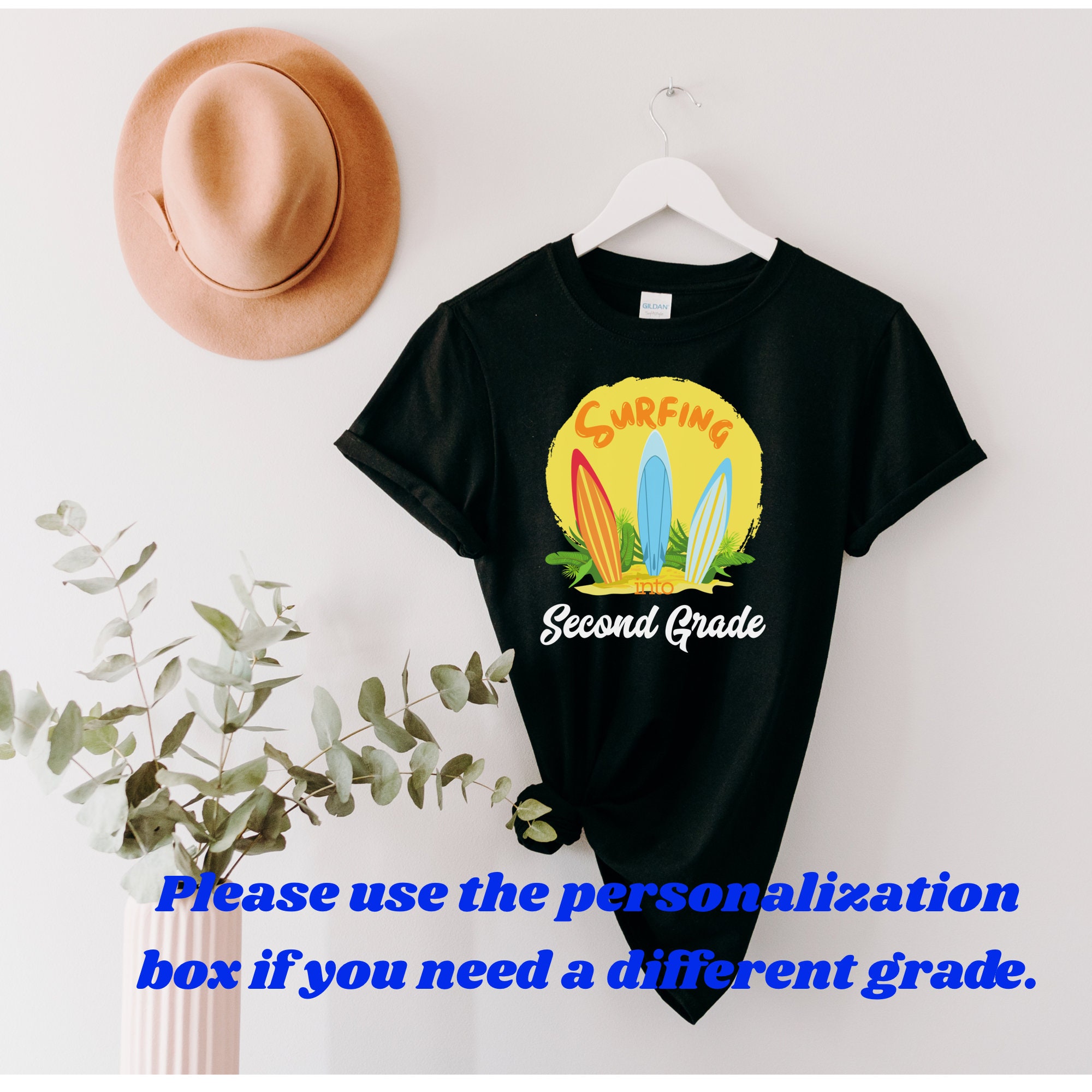 Teacher Grade Level Shirts, Back to School Tees, Surfing Into Grade ...