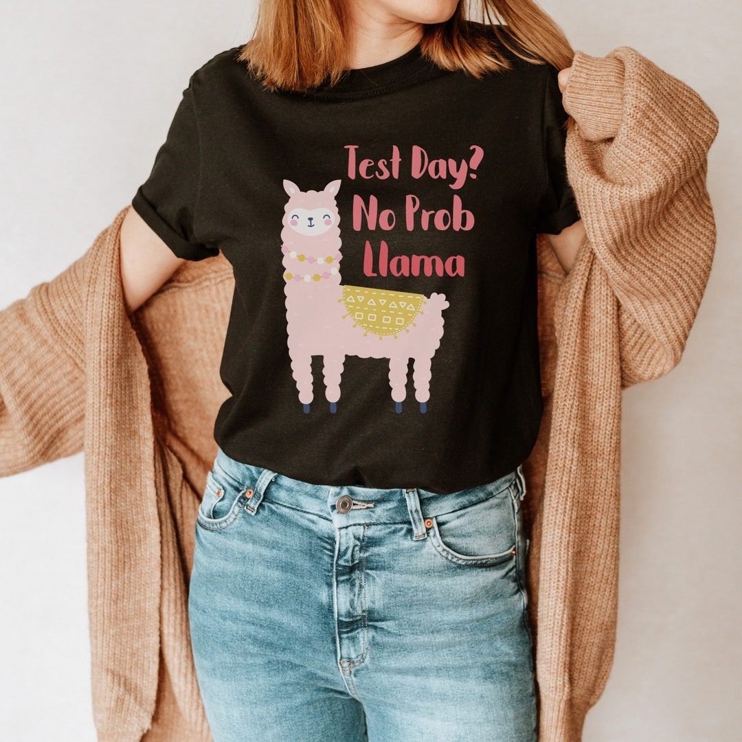 Test Day Shirt, No Prob Llama T-shirt, Funny Teacher, Teacher Life ...