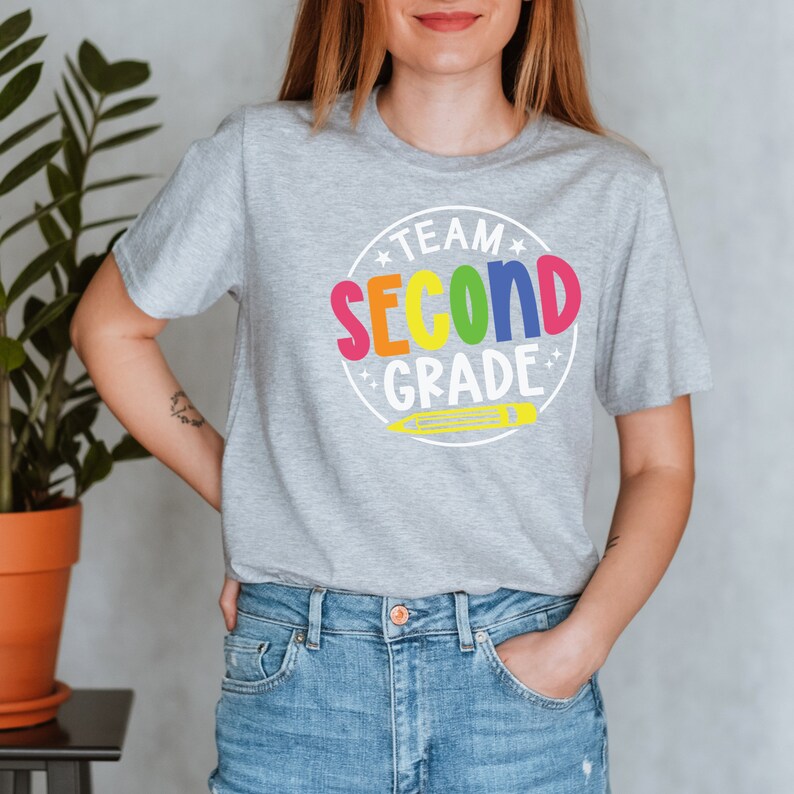 Teacher Grade Level Shirts, Back to School Team Tees, Colorful Teacher ...