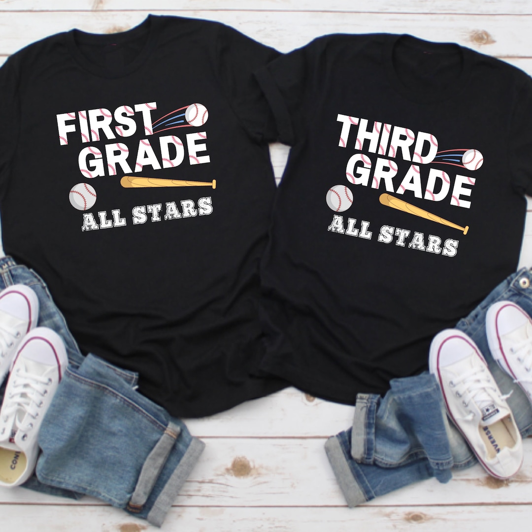 Teacher Grade Level Shirts, Back to School Tees, Grade Level Baseball ...