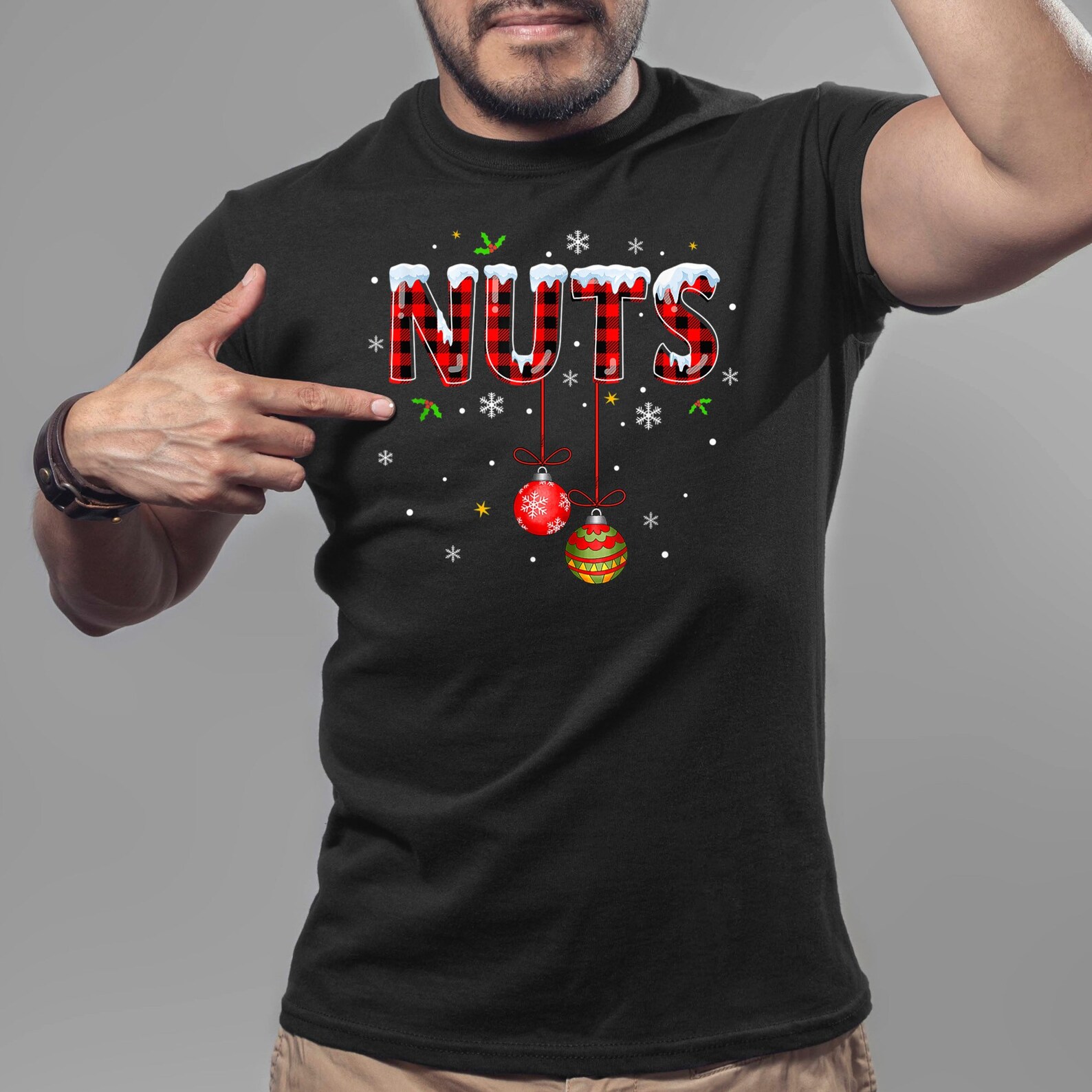 Couples Christmas Shirts, Funny Chestnuts Xmas Tees, Chest and Nuts ...