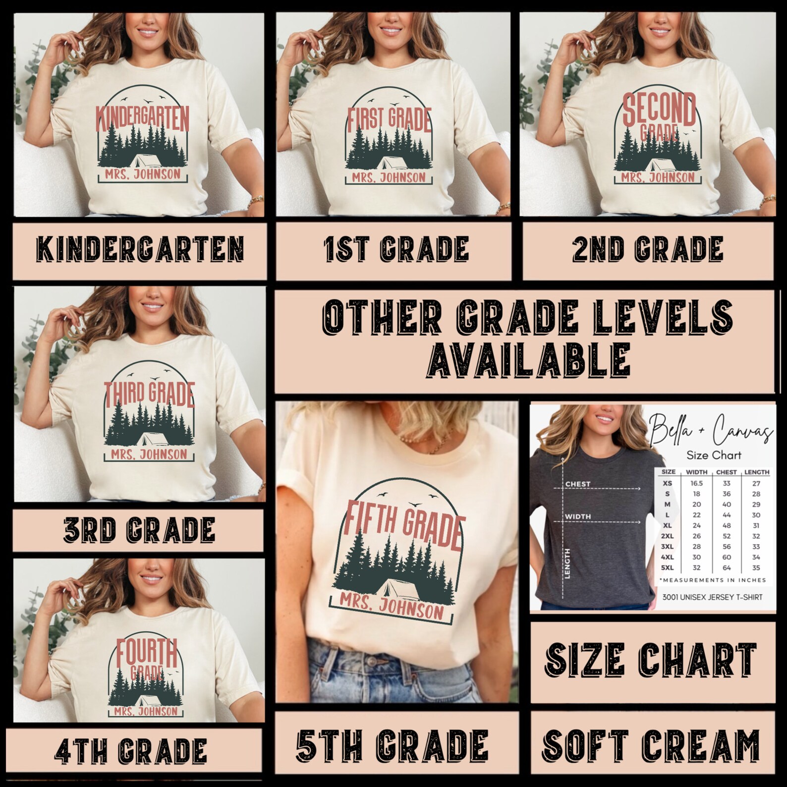 Camping Out Grade Team Shirts,teacher Grade Level Shirts,back to School Tees, 4th Grade, School ...