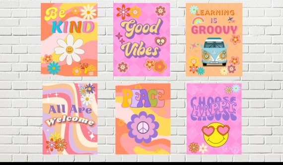Retro Classroom Posters Class Decor Teacher Printable - Etsy