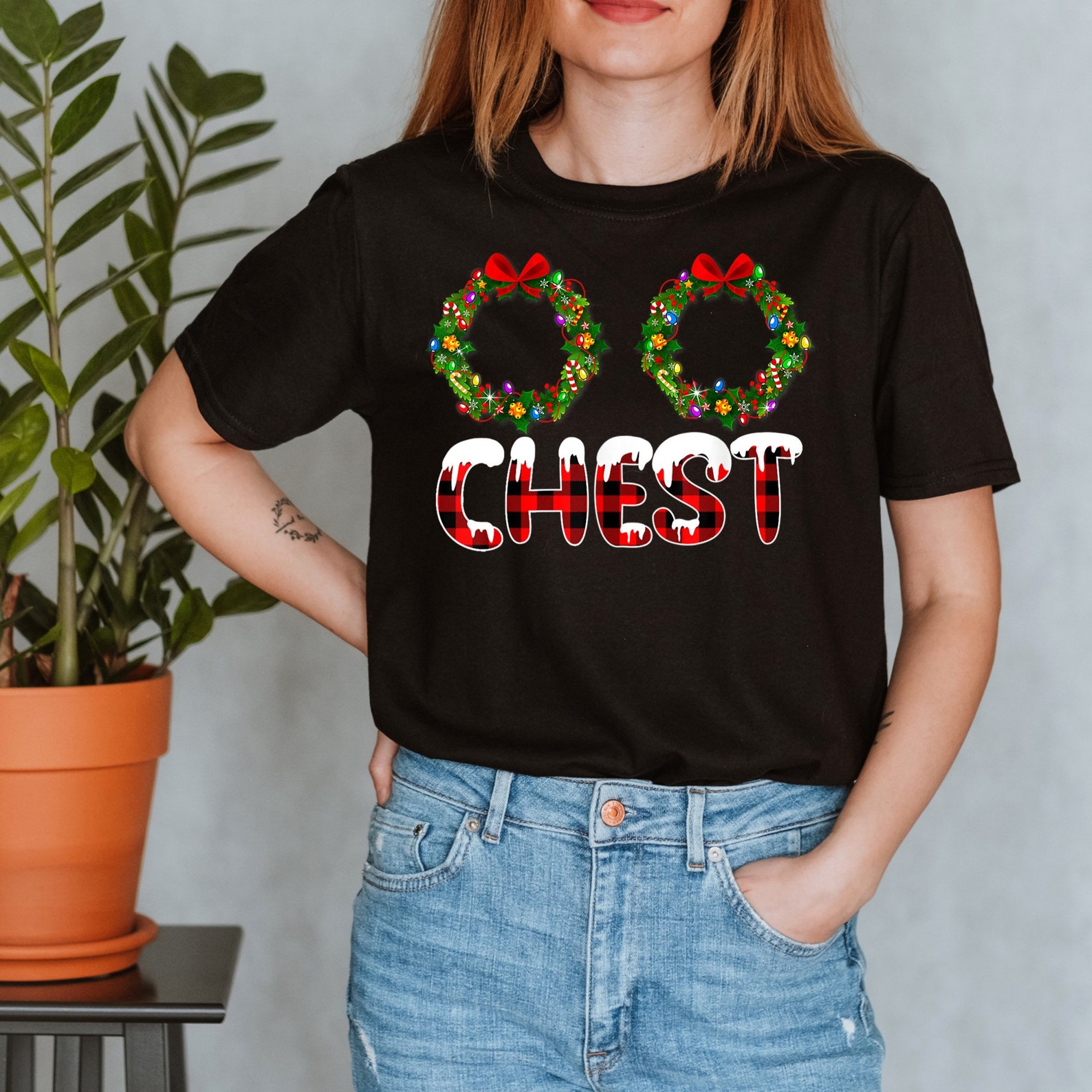 Couples Christmas Shirts, Funny Chestnuts Xmas Tees, Chest and Nuts ...