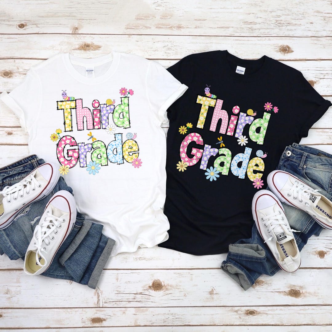 Third Grade Teacher Shirt, Back to School Tee,grade Level Teacher Shirt ...