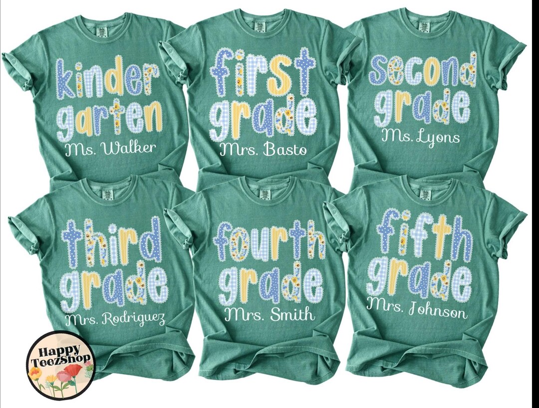 Comfort Colors Teacher Grade Level Shirts, Back to School Shirt, Custom ...