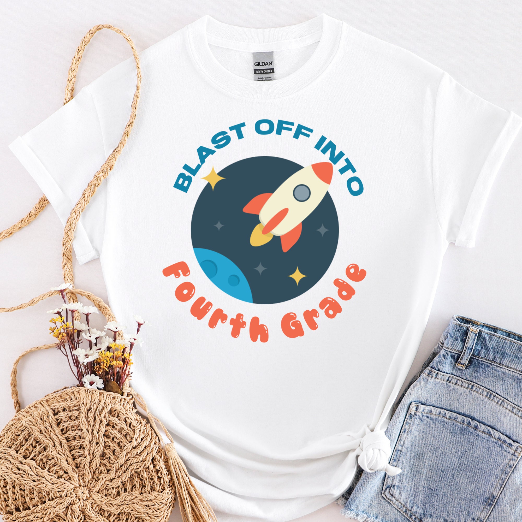 Fourth Grade Shirt, Blast off Back to School Tee, Teacher Team Shirt ...