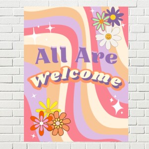 Retro Classroom Posters, Class Decor, Teacher Printable Posters, Groovy ...