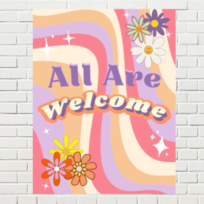 Retro Classroom Posters, Class Decor, Teacher Printable Posters, Groovy ...