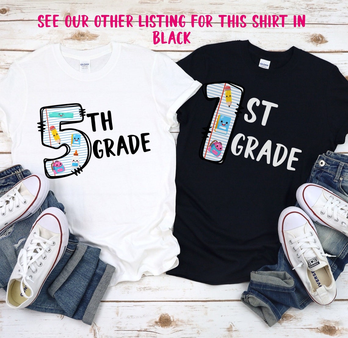 Teacher Grade Level Shirts, Back to School Tees, Colorful Teacher Team ...