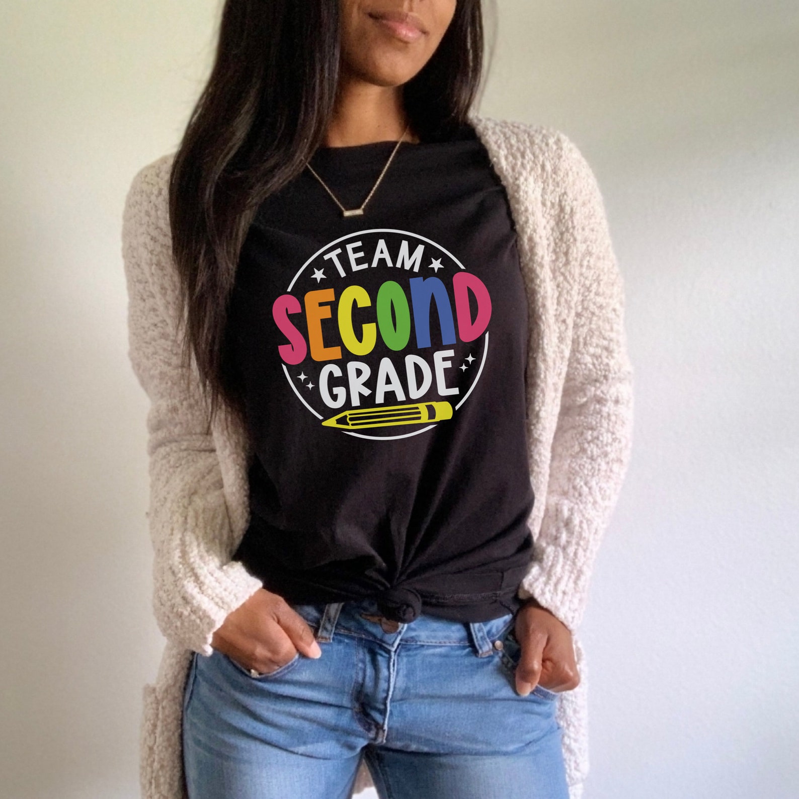 Teacher Grade Level Shirts, Back to School Tees, Colorful Teacher Team ...