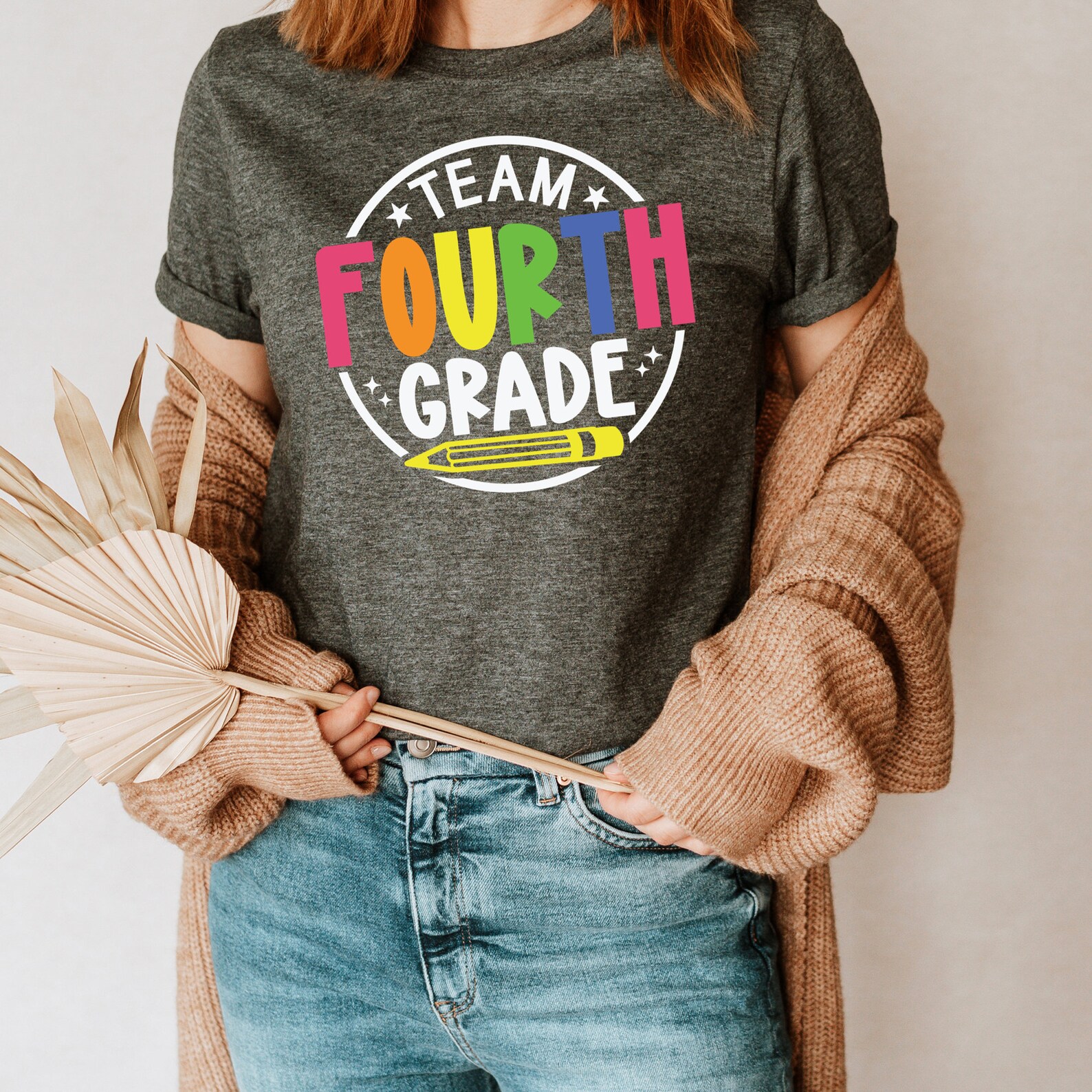 Teacher Grade Level Shirts, Back to School Team Tees, Colorful Teacher ...