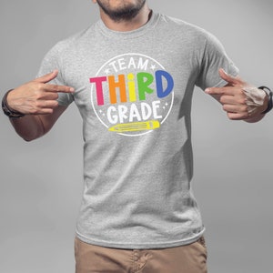 Teacher Grade Level Shirts, Back to School Team Tees, Colorful Teacher ...