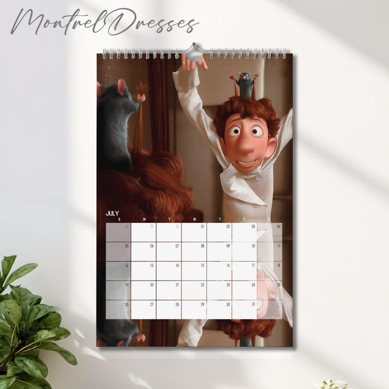 Ratatouille 2026 Wall Calendar, Remy Cooking Mouse Kitchen Art Calendar ...