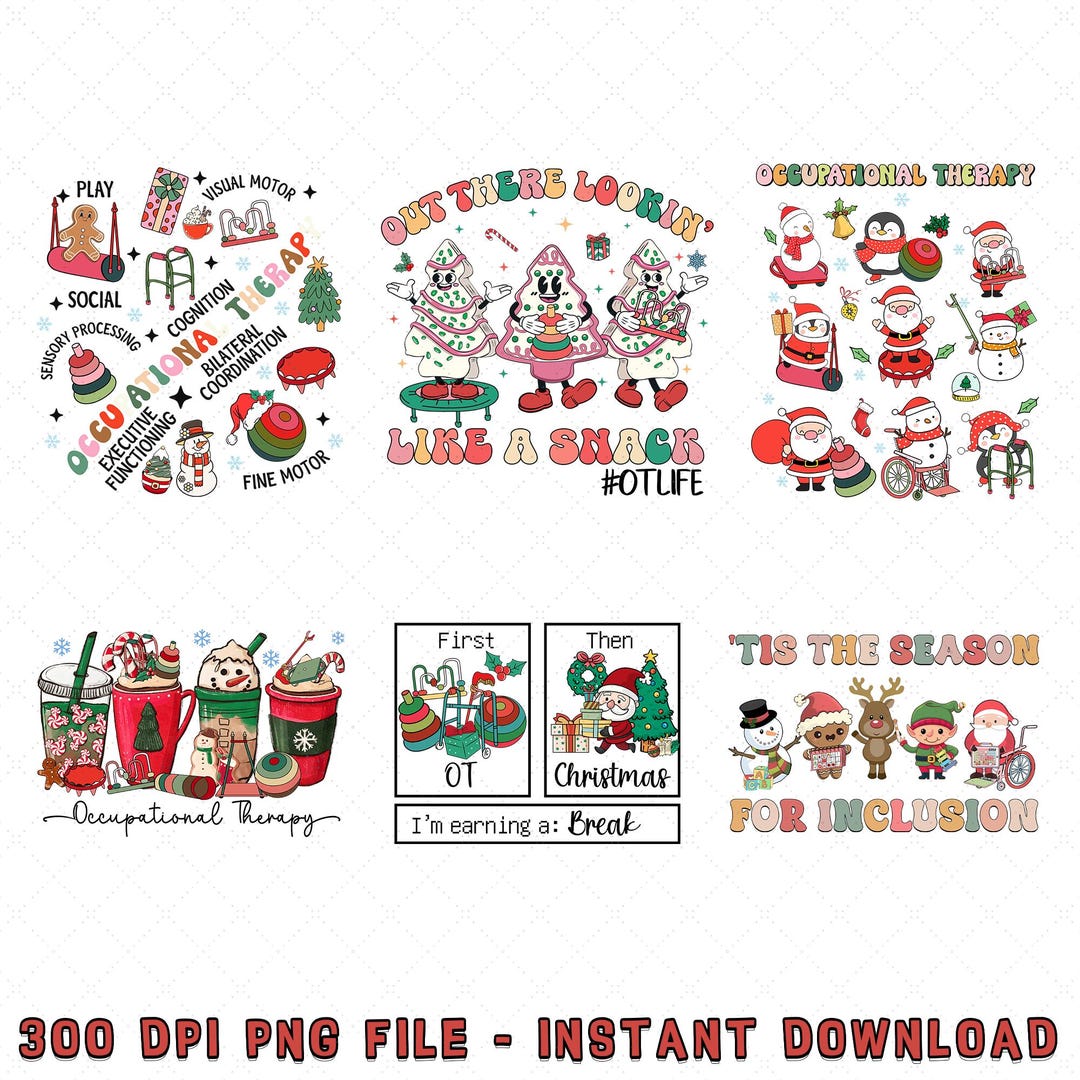 Occupational Therapy Bundle PNG, 10+ PNG Occupational Therapy Christmas ...