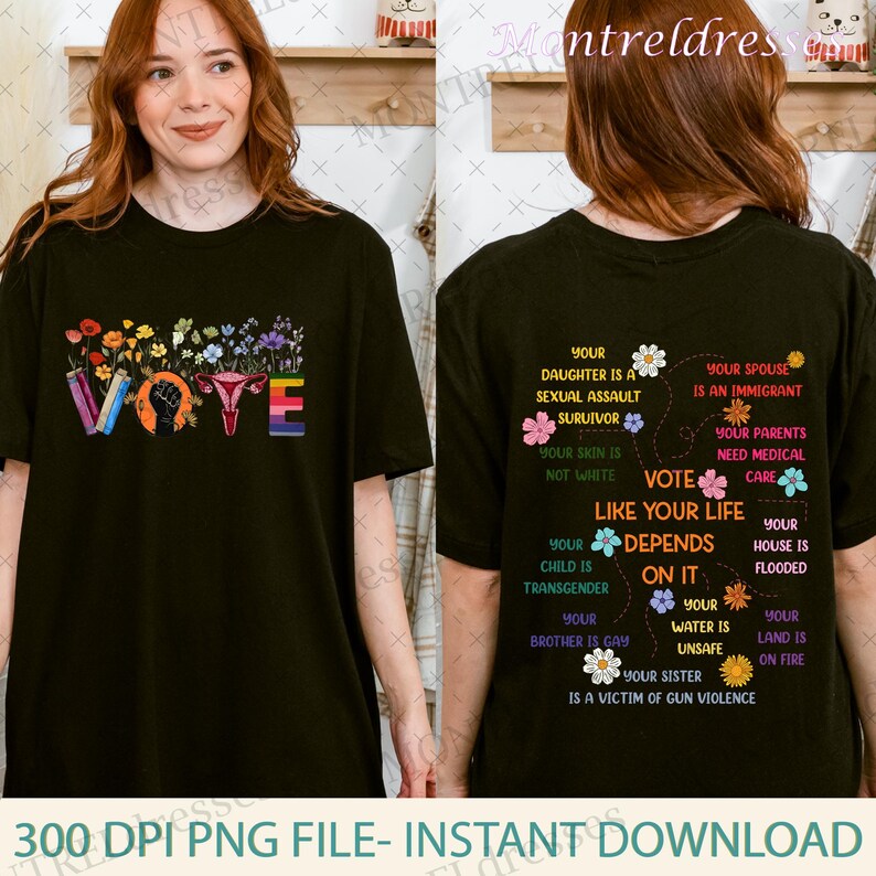 Vote Like Your Life Depends on It PNG, Pro Choice Png, Reproductive ...