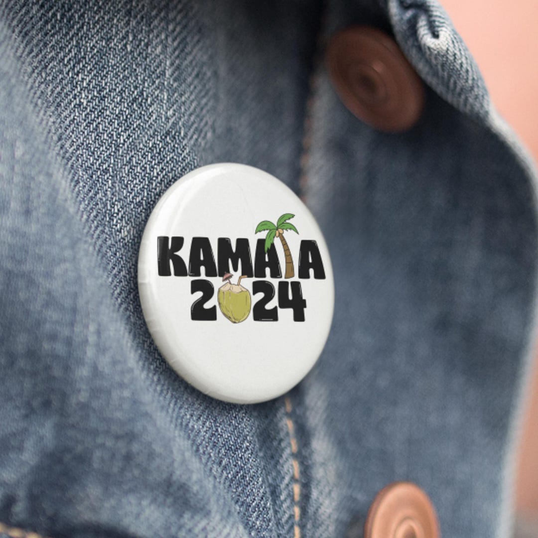 Kamala 2024 Coconut Trees Pin Button, Madam President Kamala Pins ...