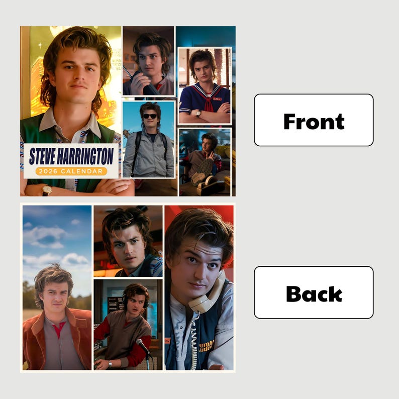 Steve Harrington 2026 Calendar, Fan Art Wall Calendar for Fans, Funny ...