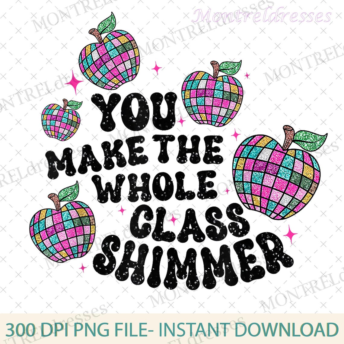 You Make the Whole Class Shimmer PNG, Apple Mirrorball Png, Apple ...