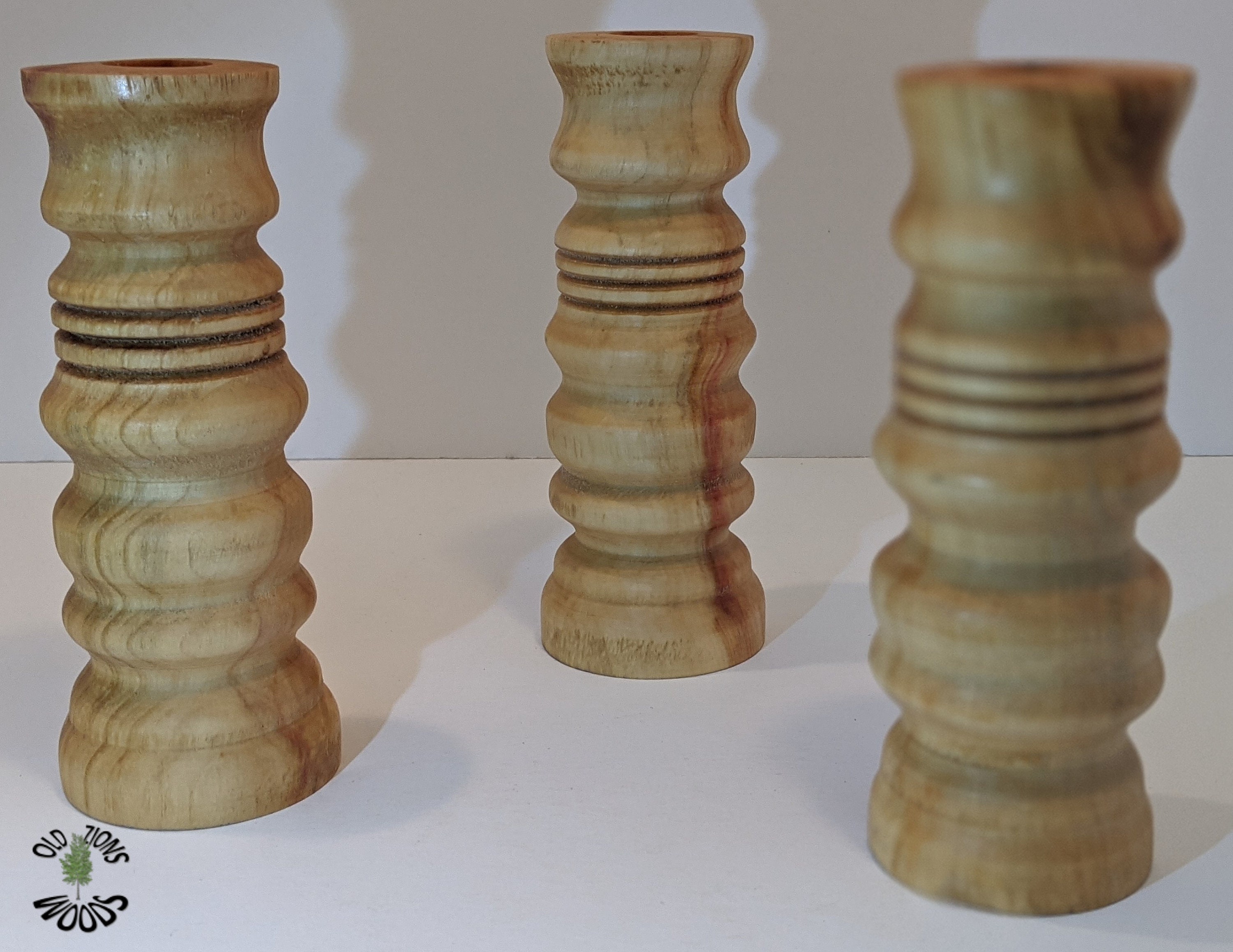 Candle Holders Hand Turned From Reclaimed Box Elder Wood With - Etsy