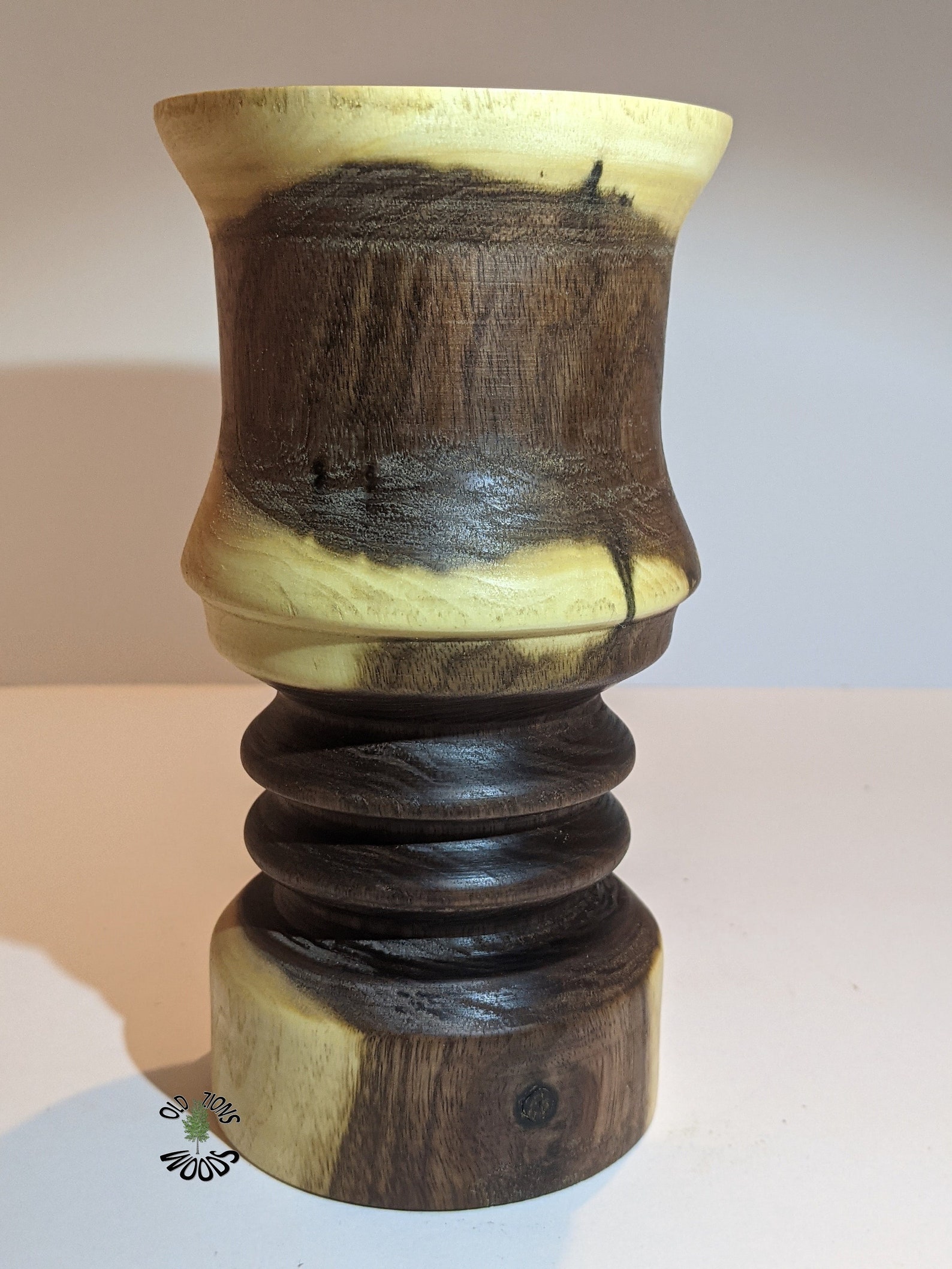Hand Turned Black Walnut Chalice: Reclaimed Wood Conversation Piece ...