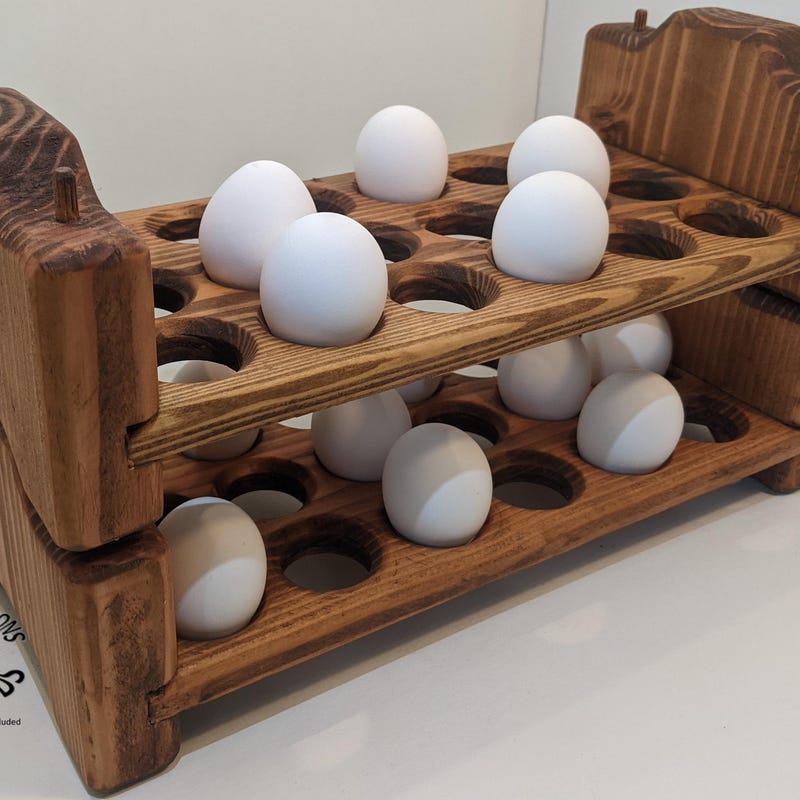 Vintage Wood Egg Rack - Etsy