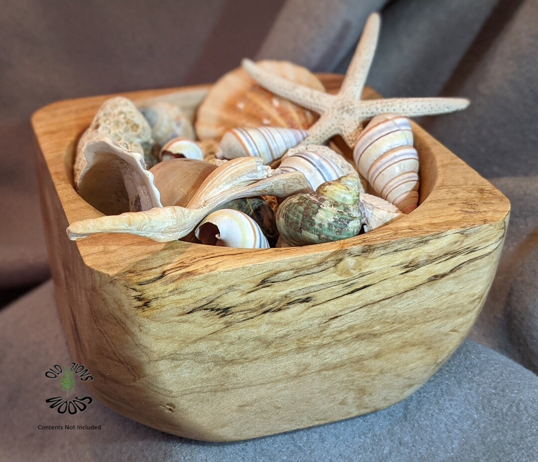 Spalted White Oak Candy Dish: Hand Turned Reclaimed Wood Bowl, Food ...