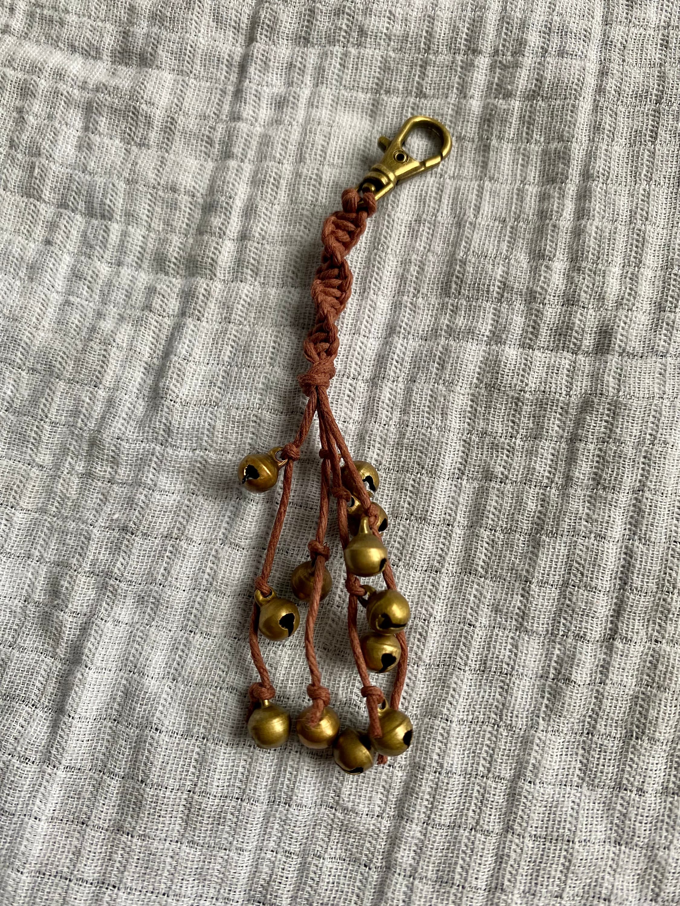 Mini Macrame Keychain With Bells: Cute Keychain, Mini Keychain, Mini ...