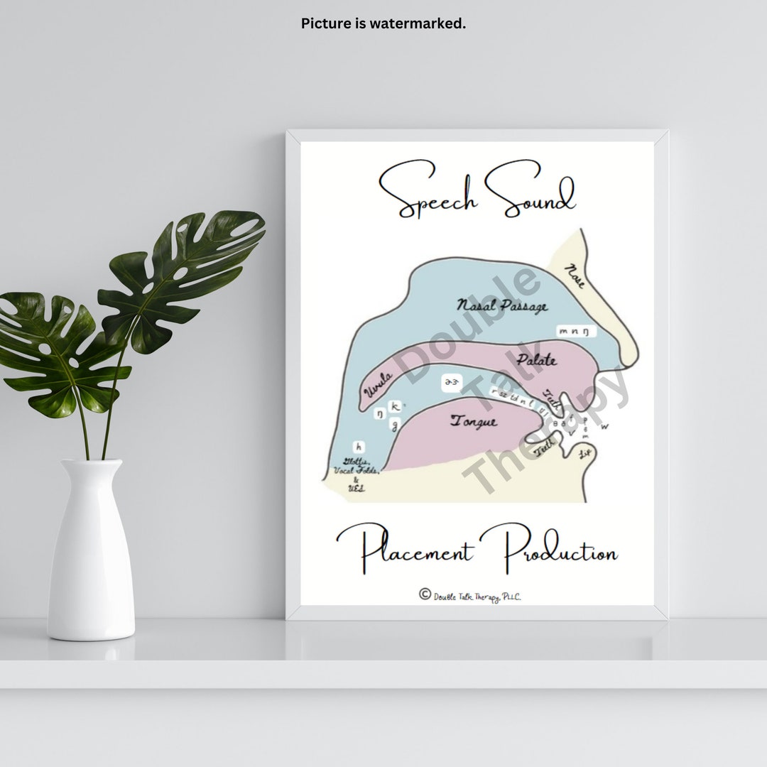 Digital Download Speech Sound Production Poster Pink & Blue - Etsy