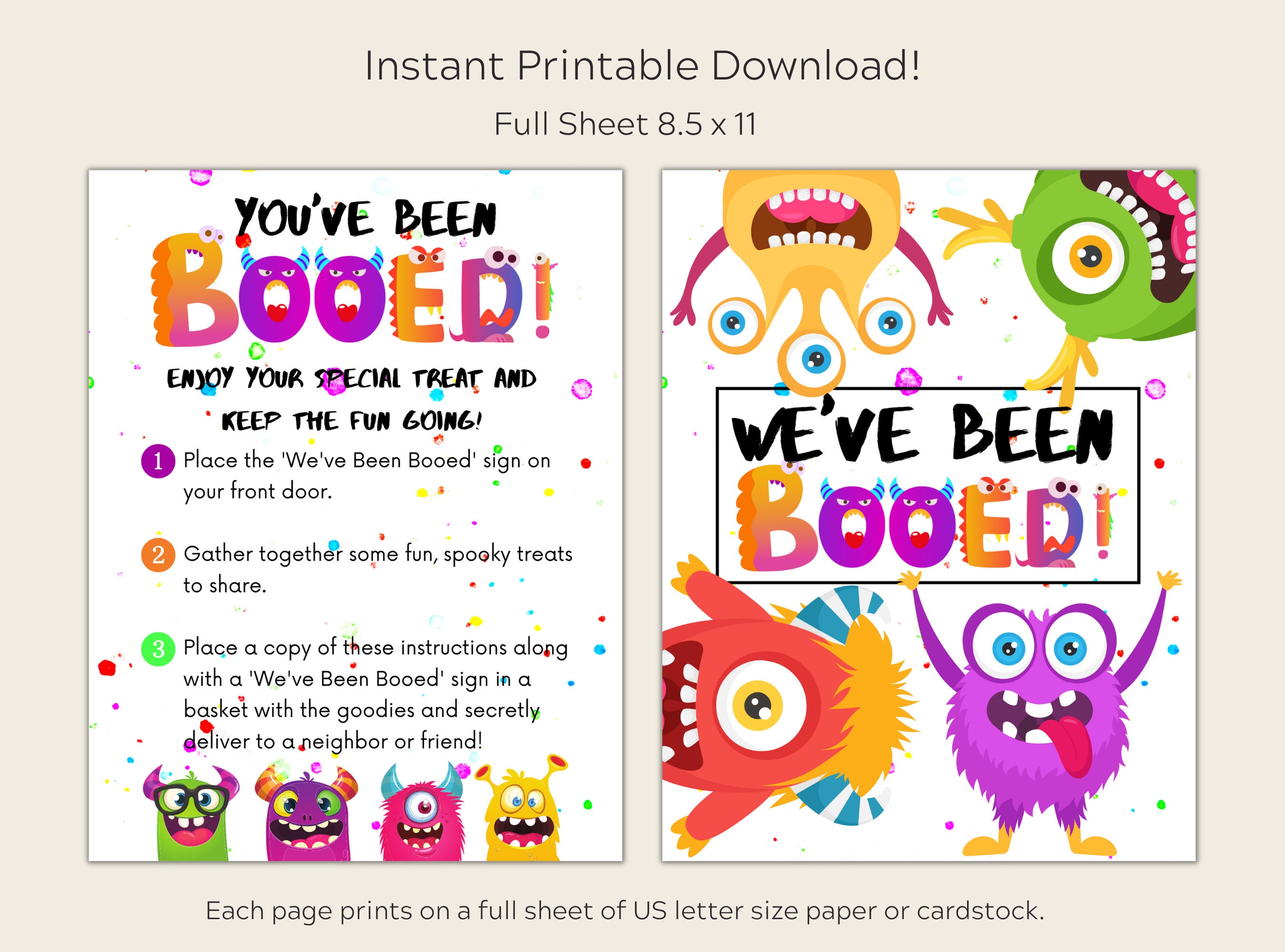 You've Been Booed Printable Halloween Activity Halloween Printable - Etsy