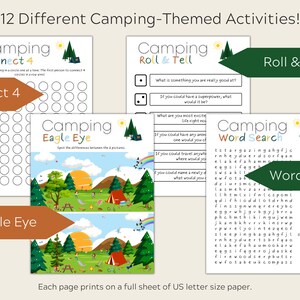 Camping Activity Bundle Camping-themed Games Camping Coloring Pages ...