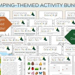 Camping Activity Bundle Camping-themed Games Camping Coloring Pages ...