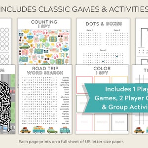 Road Trip Games for Kids Road Trip Activity Bundle Travel Games for ...