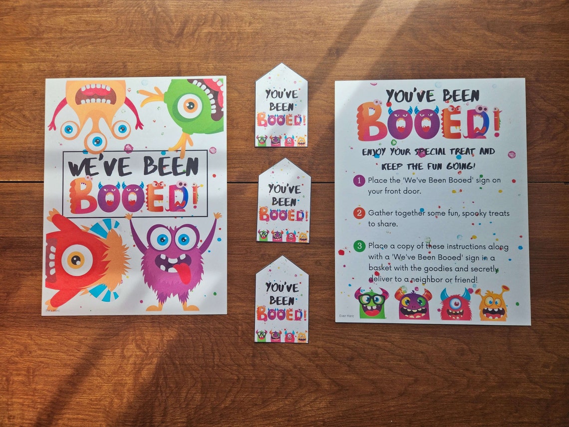 You've Been Booed Printable Halloween Activity Halloween Printable - Etsy