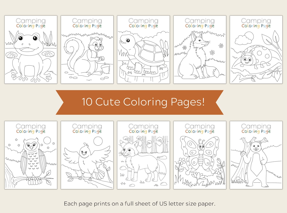 Camping Activity Bundle Camping-themed Games Camping - Etsy