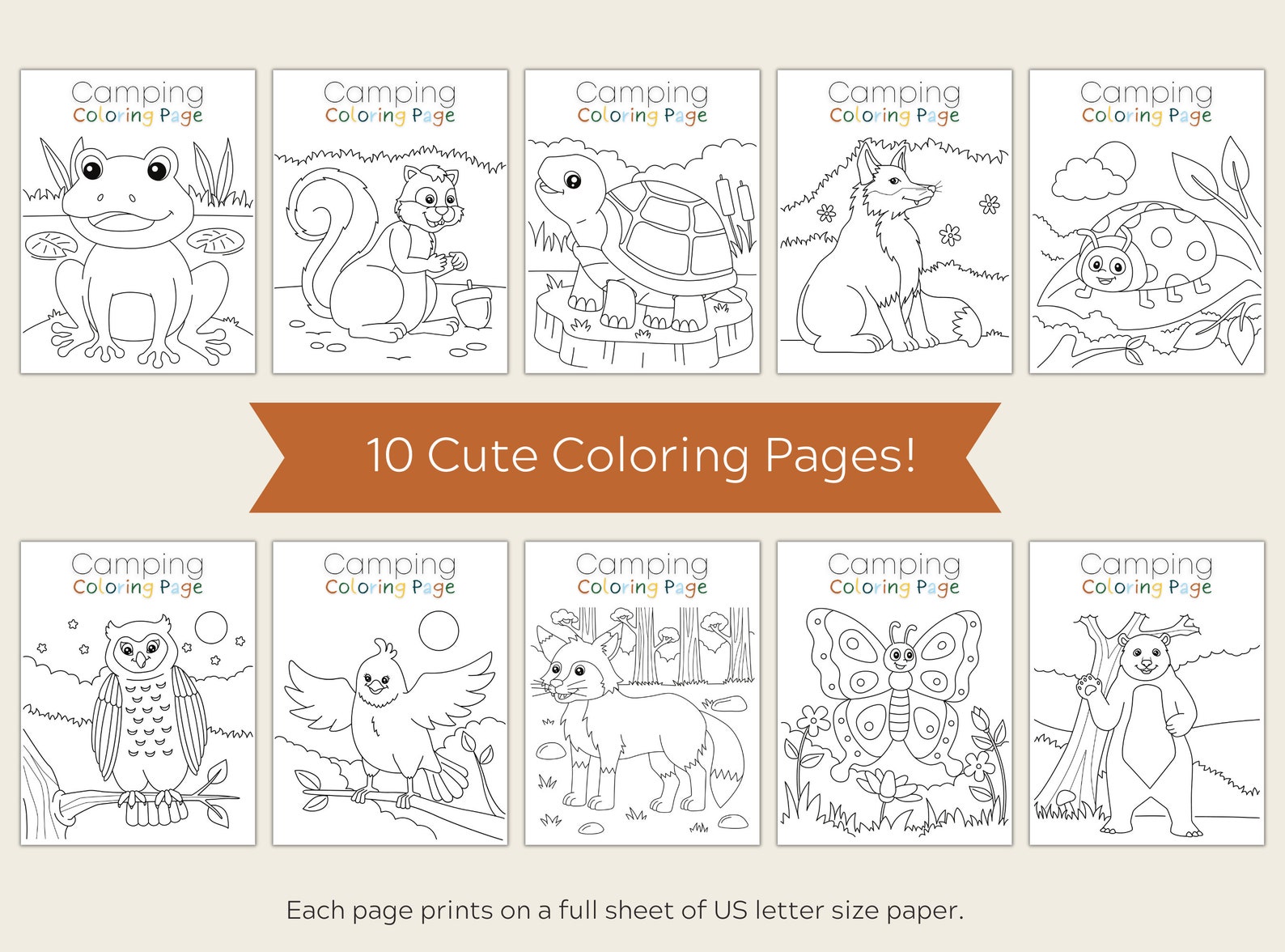 Camping Activity Bundle Camping-themed Games Camping - Etsy