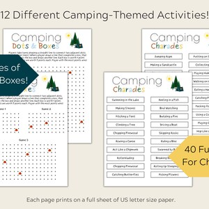 Camping Activity Bundle Camping-themed Games Camping Coloring Pages ...