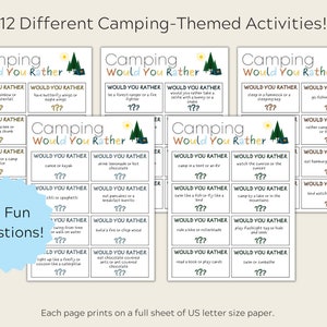Camping Activity Bundle Camping-themed Games Camping Coloring Pages ...