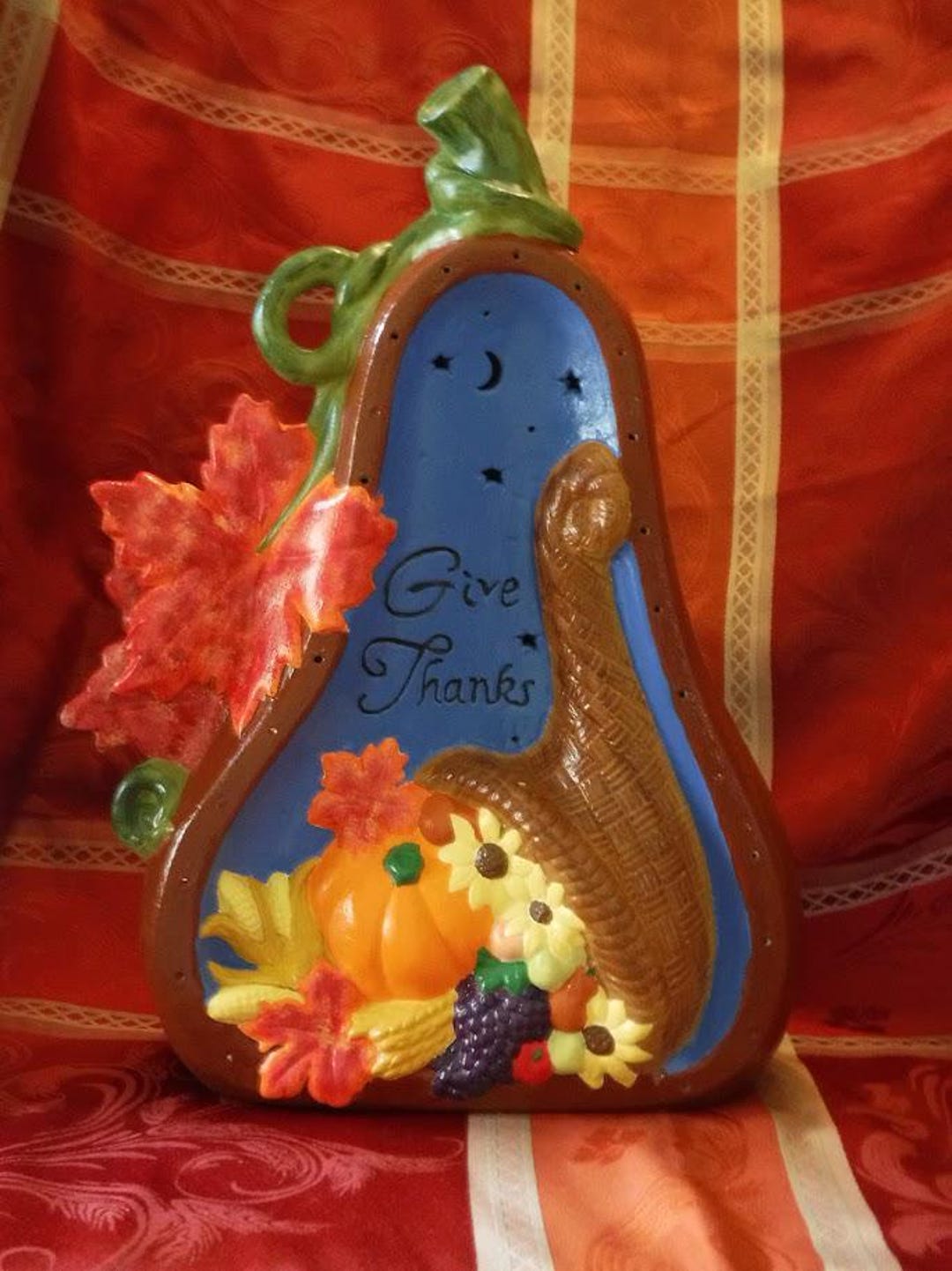 Give Thanks Cornucopia Gourd - Etsy