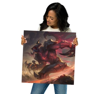 Aatrox Runeterra Poster - League of Legends - Wild Rift - 12K Res - Etsy