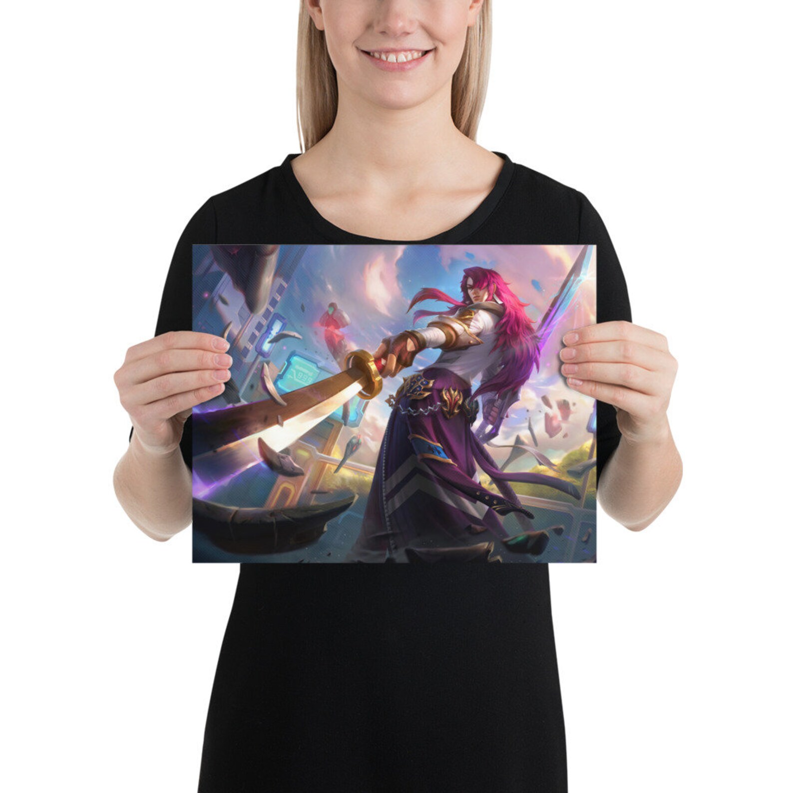 Battle Academia Yone Splash Art Poster - League of Legends - 12K Res - Etsy