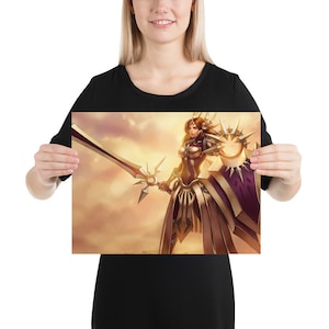 Leona Splash Art Poster League of Legends 12K Res - Etsy