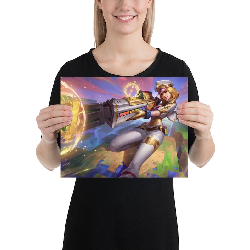 Arcade Caitlyn Prestige Edition Splash Art Poster League of Legends 12K ...