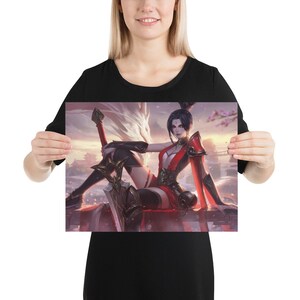 Valiant Sword Riven Splash Art Poster - League of Legends - 12K Res - Etsy