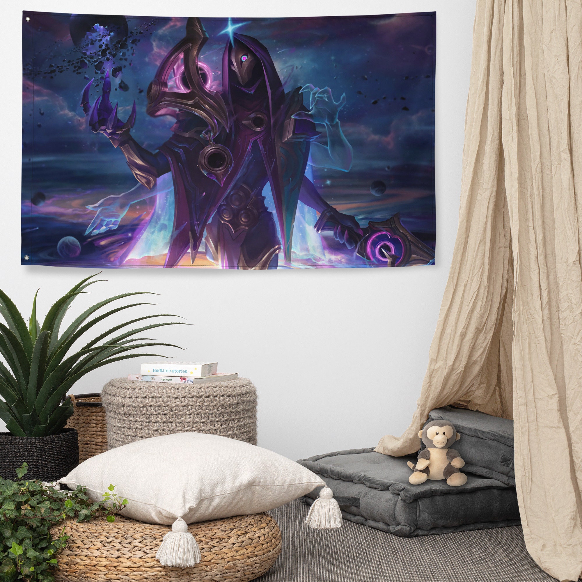 Dark Cosmic Jhin - Banner Flag - League of Legends - 12K Res - Etsy