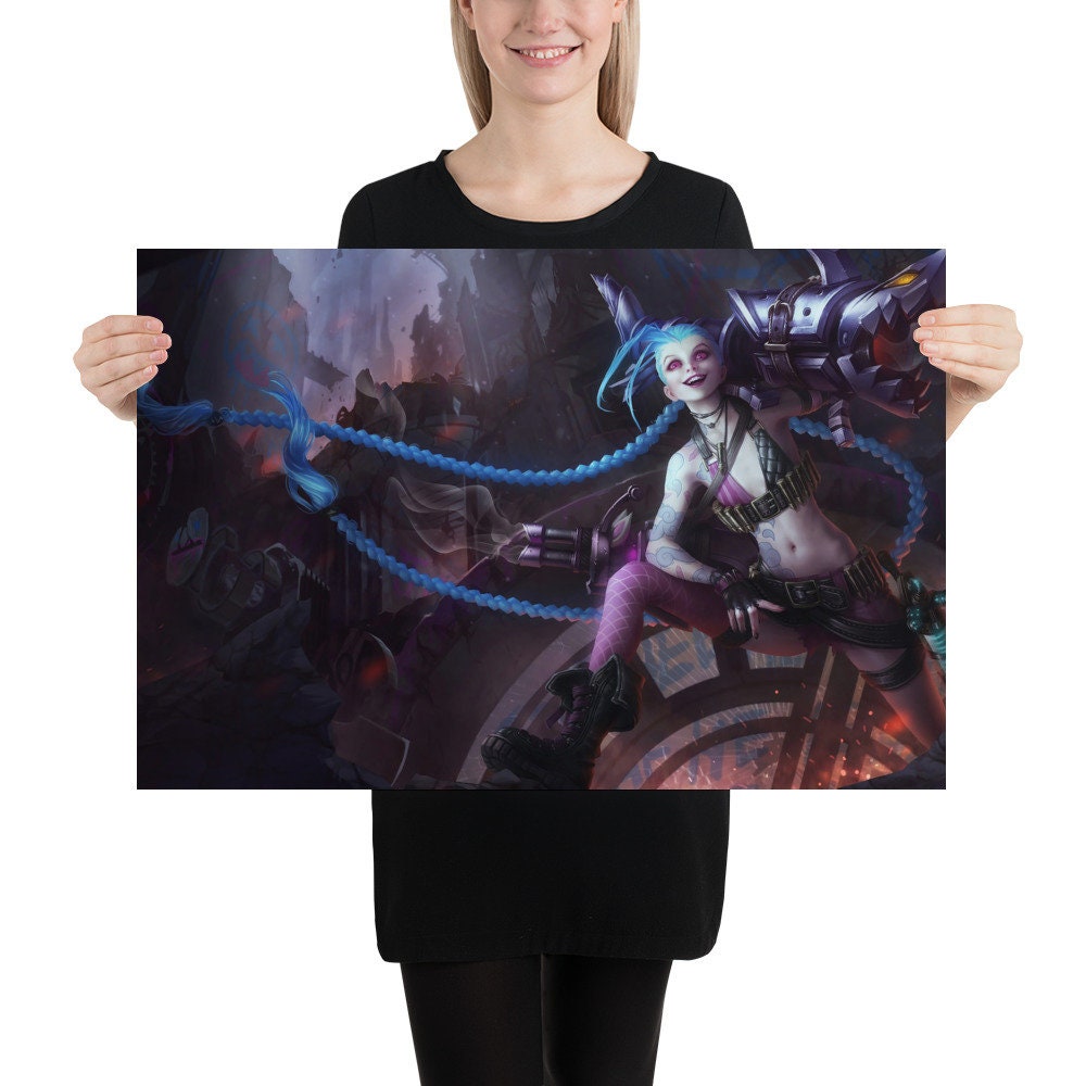 Jinx Splash Art Poster League of Legends 12K Res - Etsy