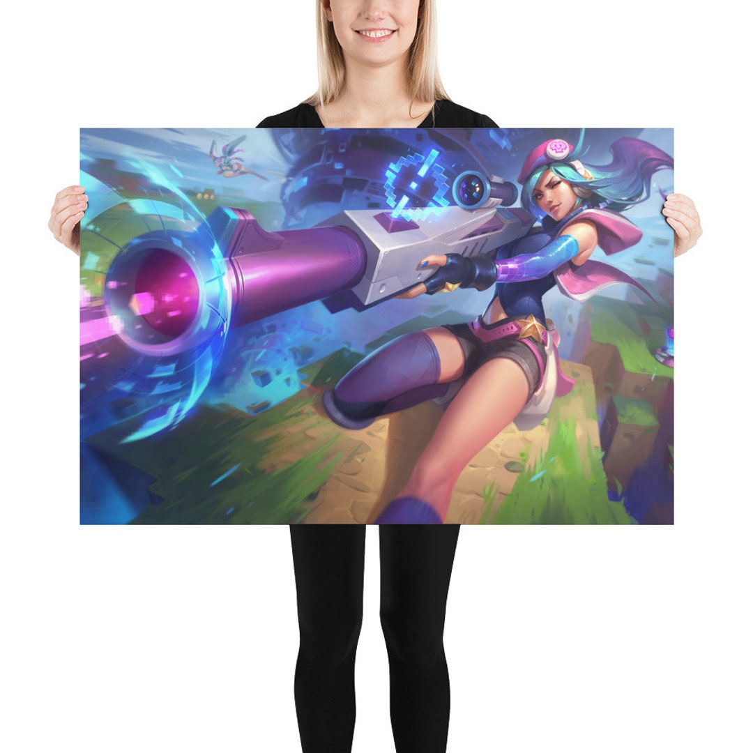 Arcade Caitlyn Splash Art Poster - League of Legends - 12K Res - Etsy