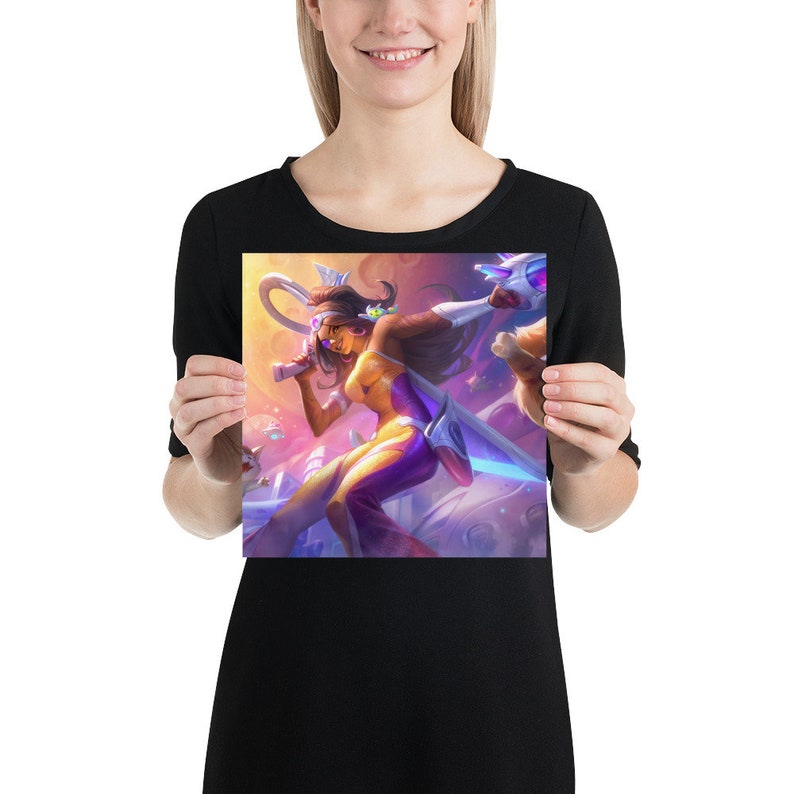 Space Groove Samira Splash Art Poster - League of Legends - 12K Res - Etsy